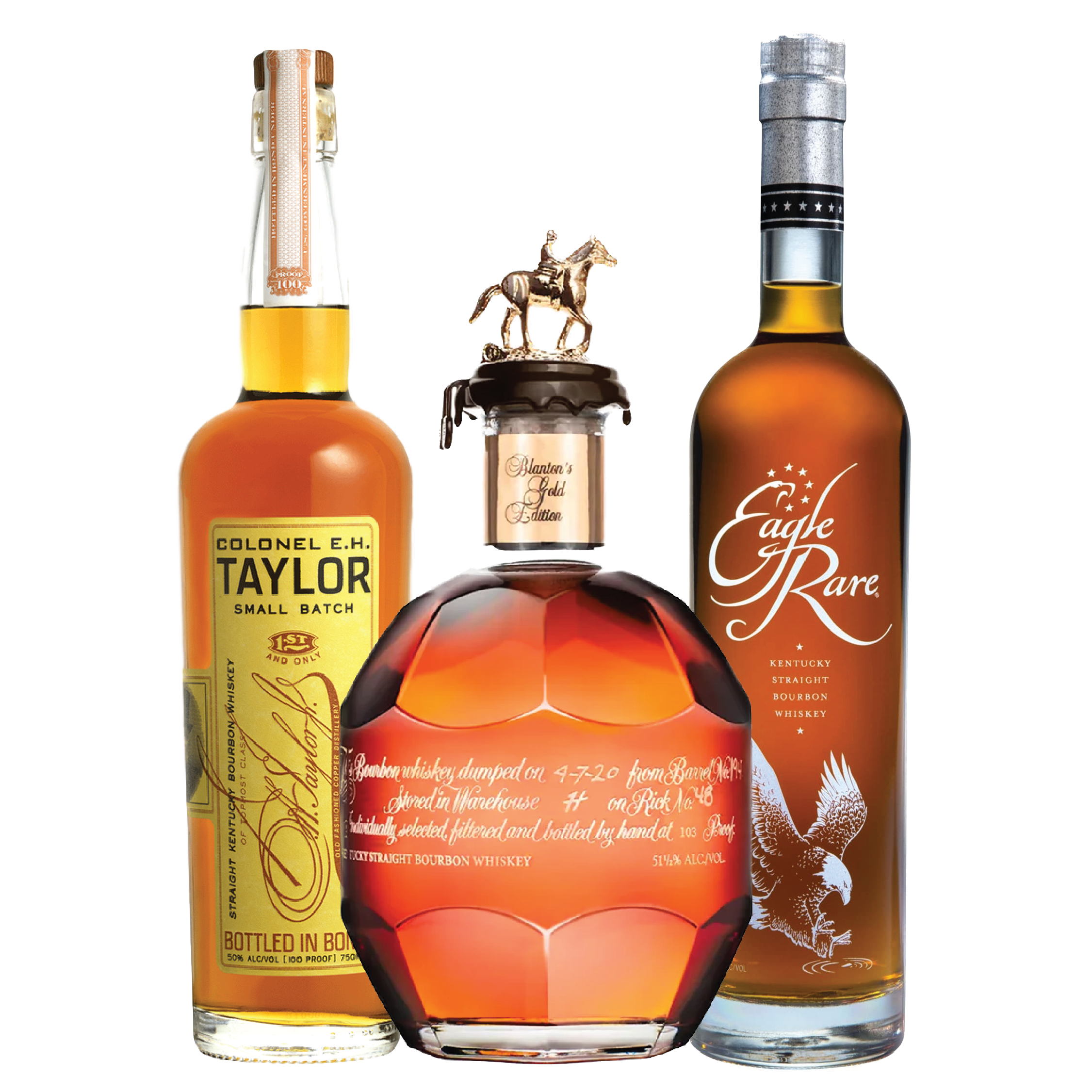 Blantons Single Barrel Colonel E H Taylor Small Batch And Eagle Rare